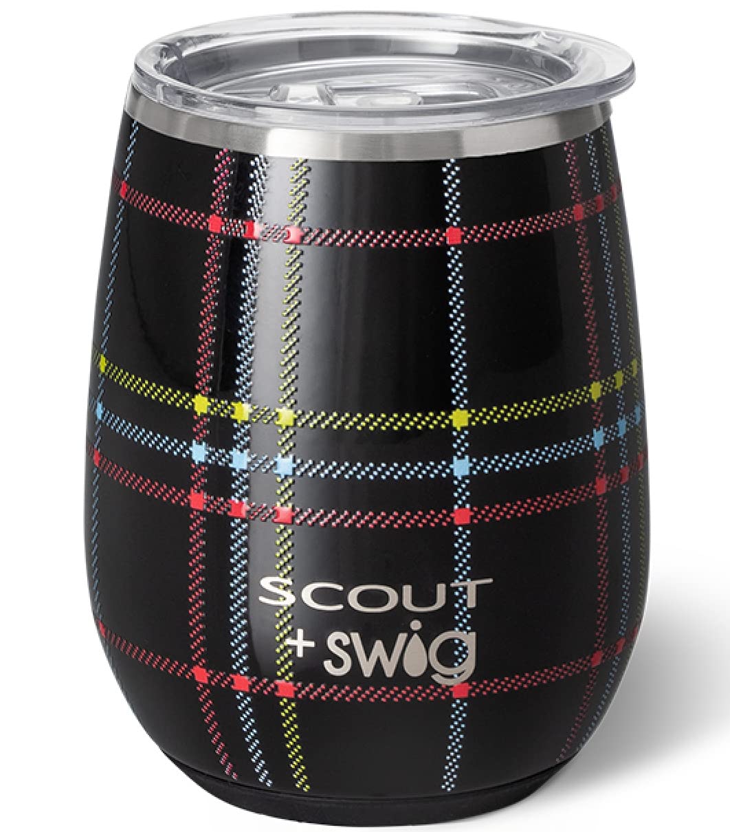 Swig Life + SCOUT 14oz Insulated Wine Tumbler with Lid | 40+ Pattern Options | Dishwasher Safe, Holds 2 Glasses, Stainless Steel Outdoor Wine Glass (Scoutlander)