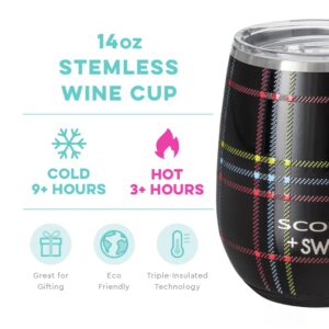 Swig Life + SCOUT 14oz Insulated Wine Tumbler with Lid | 40+ Pattern Options | Dishwasher Safe, Holds 2 Glasses, Stainless Steel Outdoor Wine Glass (Scoutlander)