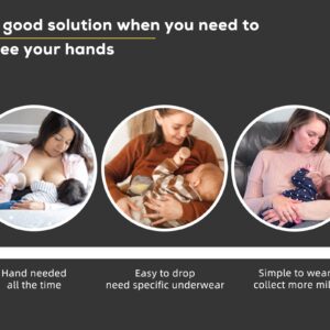 Wearable Manual Breast Pump︱2oz Milk Catcher︱Hands Free︱Easy to Wash︱Nature Suction︱No Milk Leakage︱Duckbill Suction Piece︱Comfortable for Long Wear︱Air Valve︱Use with Wearable Electric Pump (2Pcs)