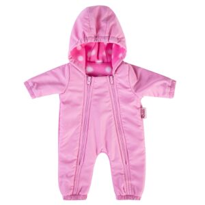 rakki dolli doll clothes winter romper hooded romper pink purple outfit snowsuit thick polar fleece warm jumpsuit fits 18" american girl doll 009