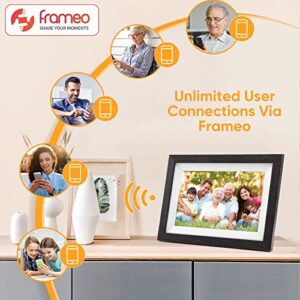 Frameo 1920x1200(FHD) 32GB Digital Picture Frame 10.1 inch Smart WiFi Digital Photo Frames LCD Touch Screen Auto-Rotate Share Pictures Videos Load from Phone Via Frameo App