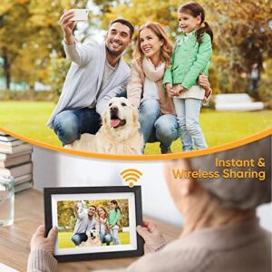 Frameo 1920x1200(FHD) 32GB Digital Picture Frame 10.1 inch Smart WiFi Digital Photo Frames LCD Touch Screen Auto-Rotate Share Pictures Videos Load from Phone Via Frameo App