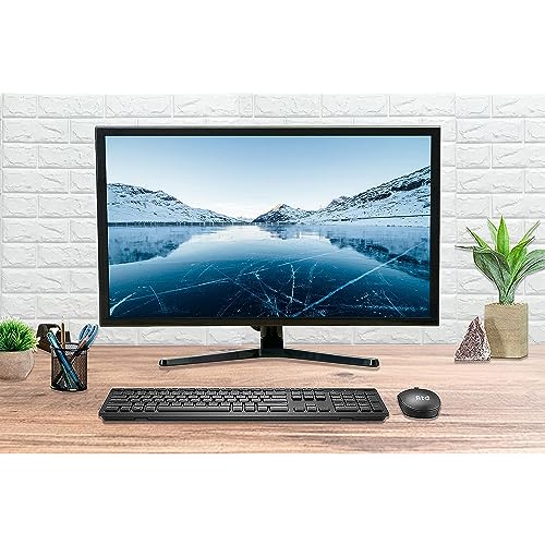 Lenovo All in one Tiny Computer Desktop PC, Intel Pentium J3710 Processor, 8GB Ram, 256GB SSD, New FHD 22 Inch Monitor, Wireless Keyboard and Mouse, WiFi/Bluetooth, Windows 10 (Renewed)