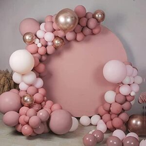 Dusty Rose Balloons Different Sizes, 105Pcs Dusty Pink Balloon Garland Arch Kit 18 12 10 5Inch Latex Wedding Mauve Balloon, Engagement Birthday Baby Shower Bride Anniversary Gender Reveal Party Decor