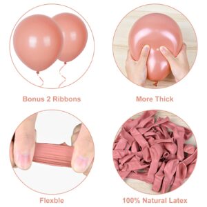 Dusty Rose Balloons Different Sizes, 105Pcs Dusty Pink Balloon Garland Arch Kit 18 12 10 5Inch Latex Wedding Mauve Balloon, Engagement Birthday Baby Shower Bride Anniversary Gender Reveal Party Decor