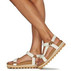 Reef Women's Cushion Rem Hi Sandal, Whisper White, 8