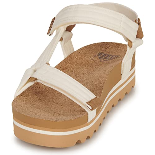 Reef Women's Cushion Rem Hi Sandal, Whisper White, 8