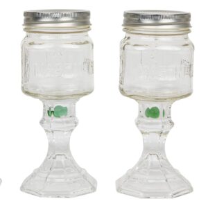 Redneck Wine Glass One of the Only Wine Galsses With a Lid. Set of 4 Square