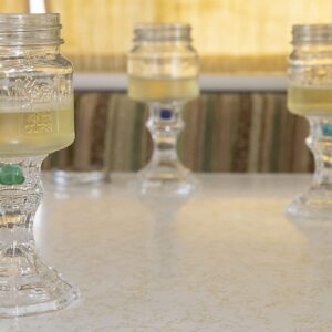 Redneck Wine Glass One of the Only Wine Galsses With a Lid. Set of 4 Square