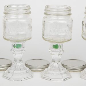 Redneck Wine Glass One of the Only Wine Galsses With a Lid. Set of 4 Square