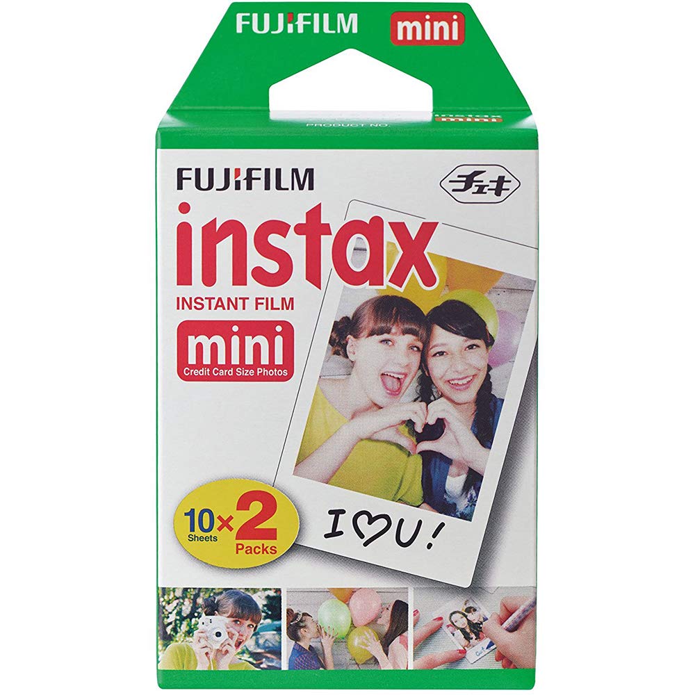 Fujifilm 16767208 Instax Mini Link 2 Smartphone Printer Soft Pink Bundle Instax Mini Twin Pack Picture Format Instant Film (20 Shots), Deco Gear Hard EVA Case and Microfiber Cloth