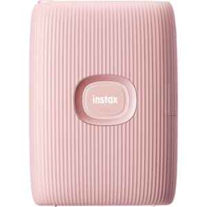 Fujifilm 16767208 Instax Mini Link 2 Smartphone Printer Soft Pink Bundle Instax Mini Twin Pack Picture Format Instant Film (20 Shots), Deco Gear Hard EVA Case and Microfiber Cloth