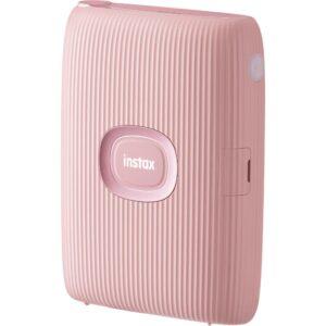 Fujifilm 16767208 Instax Mini Link 2 Smartphone Printer Soft Pink Bundle Instax Mini Twin Pack Picture Format Instant Film (20 Shots), Deco Gear Hard EVA Case and Microfiber Cloth