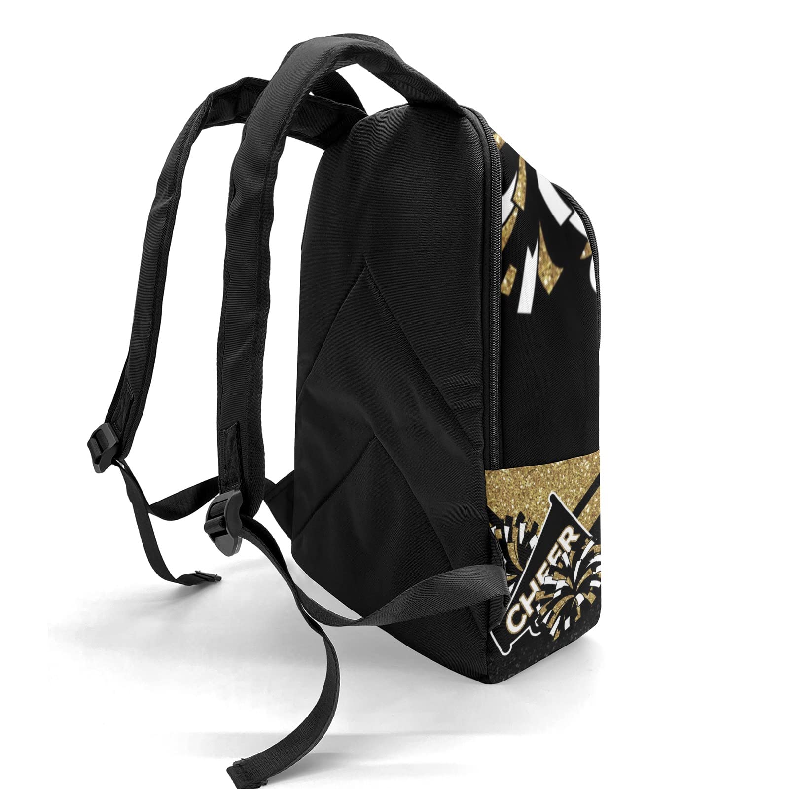 Yeshop Cheerleader Gold Personalized Backpack for Teen Boys Girls,Custom Travel Backpack Bookbag Casual Bag Name Gift