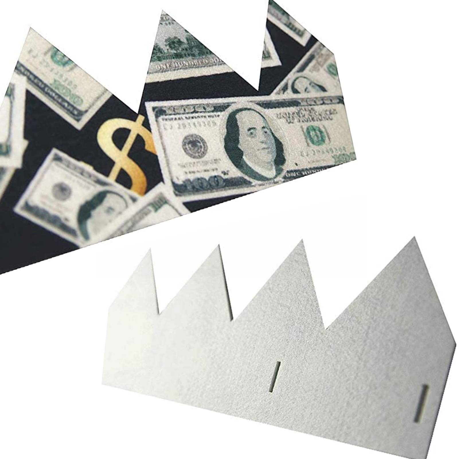 Money Themed Decoration KIT Bill Dollar Signs Birthday Banner Money Cake Topper Balloons Hanging Swirls Crown Set for Birthday Casino Wedding Showers Retirement Anniversary Graduations Party