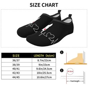 Chihuahua Heartbeat Adult Quick-Drying Non-Slip Water Sports Shoes Barefoot Wading Shoes Aqua Yoga Socks