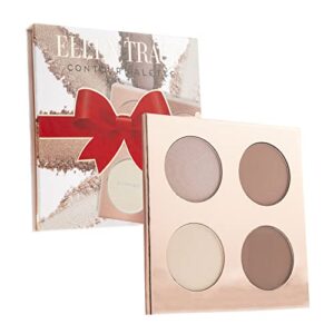 ellen tracy contour palette, full coverage, highlight, illuminate, light contour and dark contour, contour makeup palette for women and girls