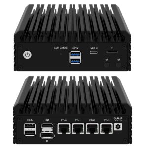 MOGINSOK 2.5GbE Linux Firewall Micro Appliance Celeron N5105 4xIntel I226 Nic Firewall Router PC Barebone No Ram No SSD AES-NI