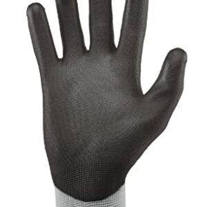 Gorilla Grip Grey Slip Resistant All Purpose Work Gloves, Size: Large, Pack of 5 Pairs of Gloves