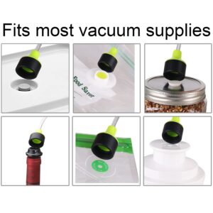 food saver lids for mason jars, Vacuum seal cap Compatible with FoodSaver Vacuum Sealer, Food Storage/fermentation lids,6-pack regular mouth mason jar lids + accessory hose