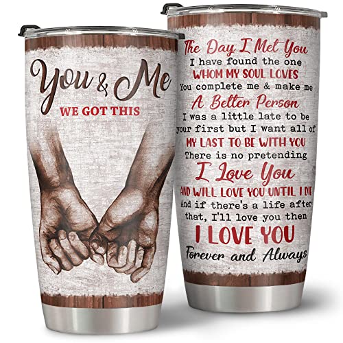 Valentine's Day Birthday Gifts for Her Him Romantic Gifts I Love You Gifts for Her Him Boyfriend Girlfriend Wife Husband Fiance Gifts for Birthday Wedding Anniversary 20Oz Tumbler