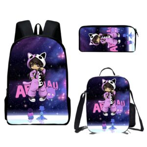 dwondfort fashion backpack combination with lunch bag pencil bag travel schoolbag (backpack-2)