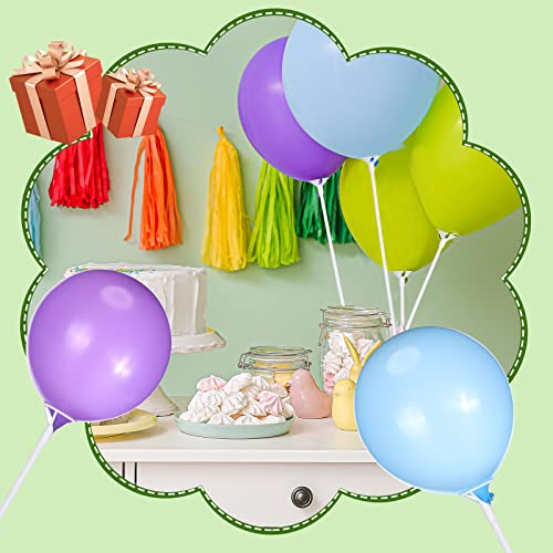 600 Pcs Plastic Balloon Sticks with Cups, Reusable Balloon Holder for Balloon Stand Birthday Christmas Party Wedding Anniversary Decoration(White)