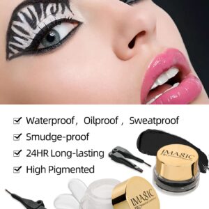 LYSdefeu Black Gel Eyeliner, Long Lasting Waterproof Matte Eyeliner Cream Gel, High-Intensity Pigments Smudge-Proof Eye Liner,Makeup Gift for Women Girl delineador de ojos contra el agua