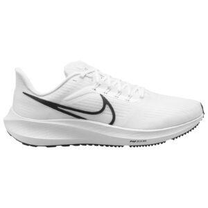 nike women's air zoom pegasus 39, white/black-white, 7.5