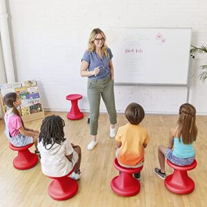 ECR4Kids Twist Wobble Stool, 14in Seat Height, Active Seating, Red