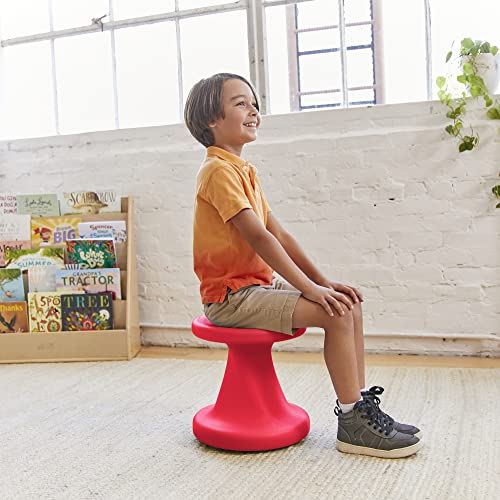 ECR4Kids Twist Wobble Stool, 14in Seat Height, Active Seating, Red