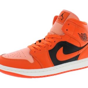 Jordan Womens WMNS Air Jordan 1 MID SE DM3381 600 Orange/Black - Size 10W