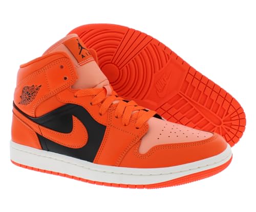 Jordan Womens WMNS Air Jordan 1 MID SE DM3381 600 Orange/Black - Size 10W