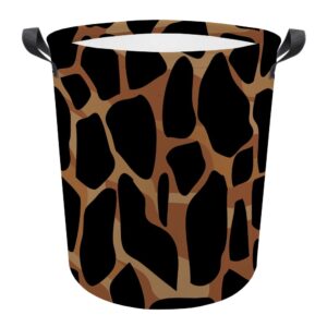 malihong giraffe pattern big laundry basket nursery toy hamper washable canvas storage basket foldable with waterproof coating large storage organizer boys and girls dirty cothes basket for bedroom