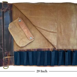 RUSTIC TOWN Leather Knife Roll & Leather Journal - A Perfect Combo for Chefs