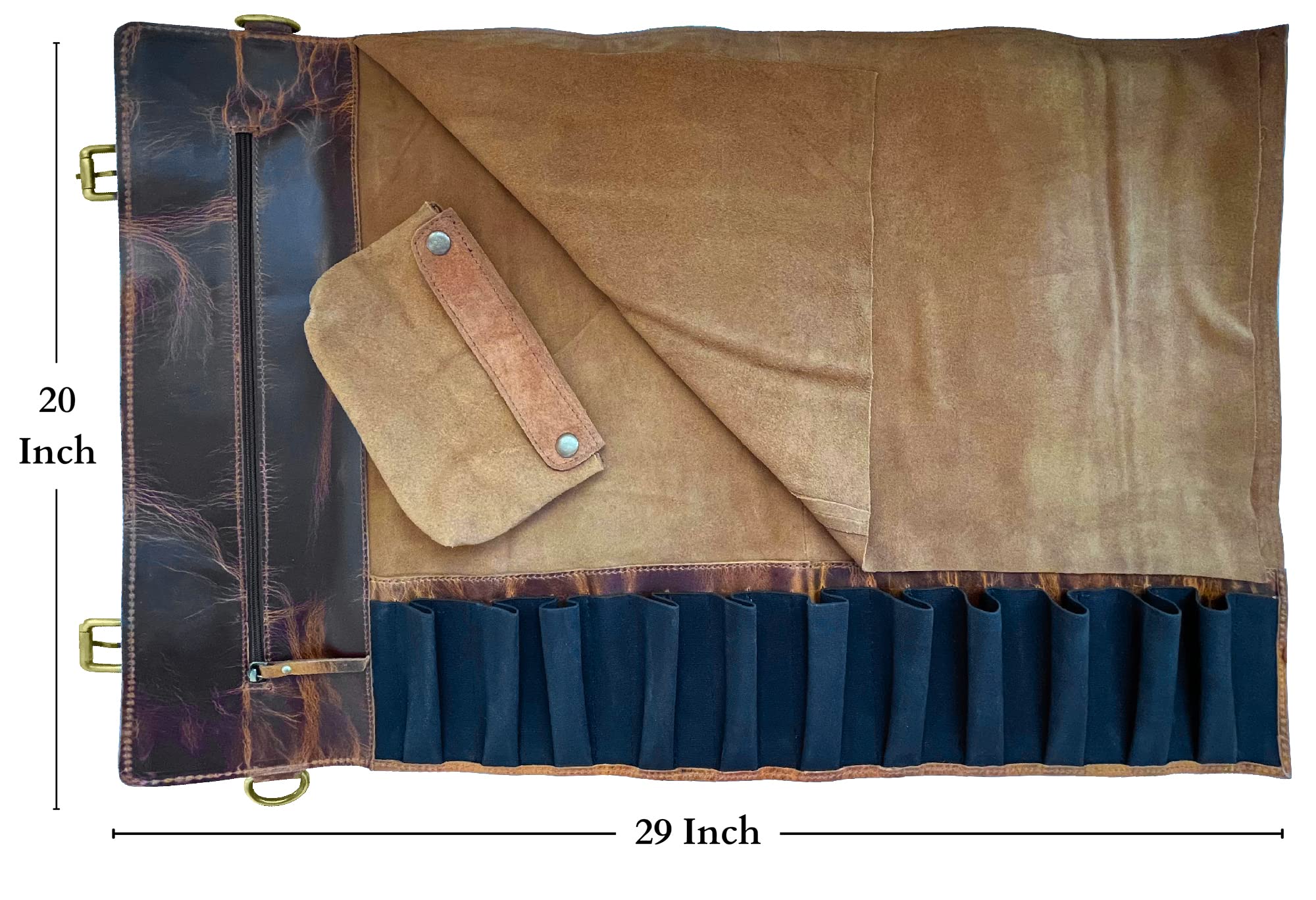 RUSTIC TOWN Leather Knife Roll & Leather Journal - A Perfect Combo for Chefs