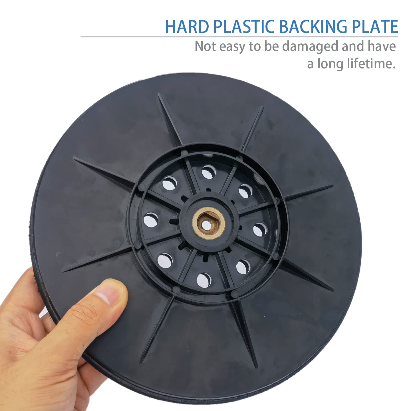 9 Inch 8 Hole Drywall Sanding Pad for Drywall Sander, Replacement Backing Pad Used with Hook and Loop Grinding Polishing Sanding Disc