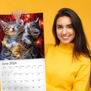 Kittens 2024 Hangable Wall Calendar - 12" x 24" Open - Cute Kitty Cat Photo Gift - Sturdy Thick Beautiful Kitten Photography - Large Full Page 16 Months for Organizing & Planning - Includes 2023