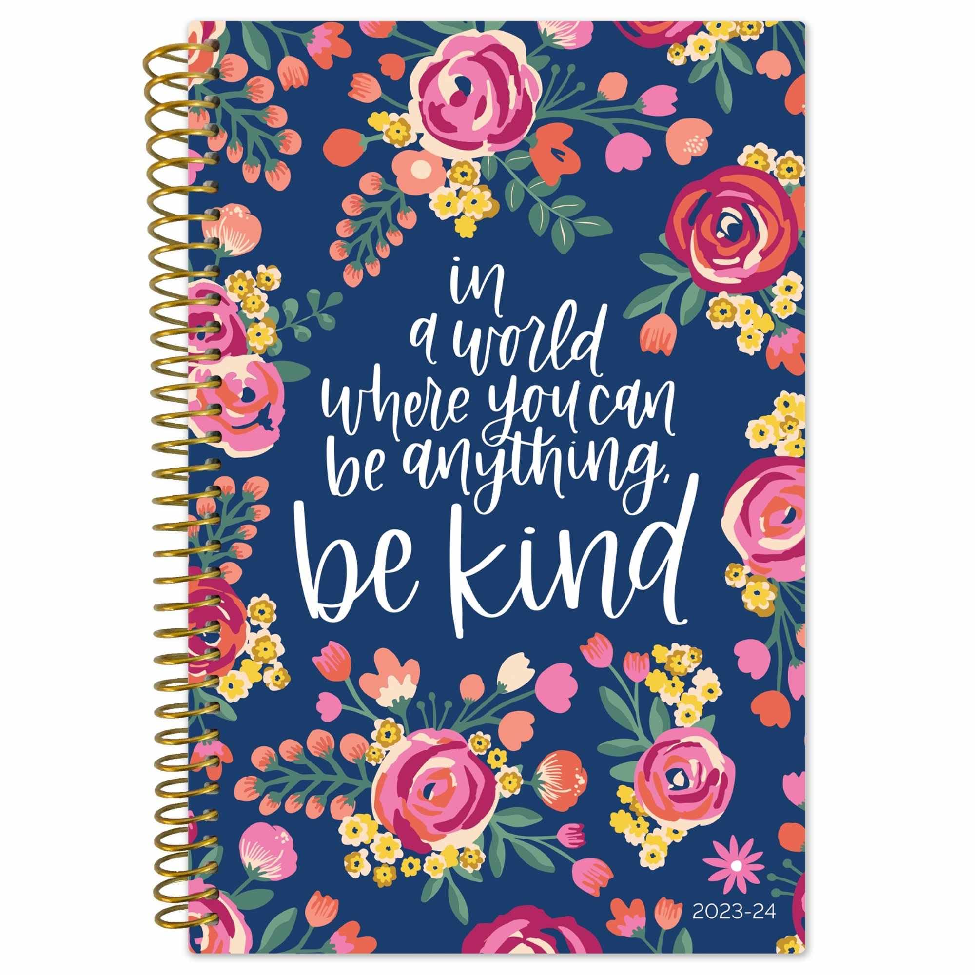 bloom daily planners 2023-2024 Academic Year Day Planner (July 2023 - July 2024) - 5.5” x 8.25” - Weekly/Monthly Agenda Organizer Book with Stickers & Bookmark - Be Kind