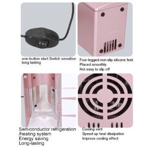 Luqeeg Mini Refrigerator - Portable Mini Fridge with 1.2m USB Cable & Silicone Pad, Compact Fridge for Home, Bedroom, Dorm, Office, Car