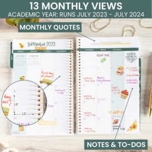 bloom daily planners 2023-2024 Academic Year Day Planner (July 2023 - July 2024) - 5.5” x 8.25” - Weekly/Monthly Agenda Organizer Book with Stickers & Bookmark - Ukrainian Floral