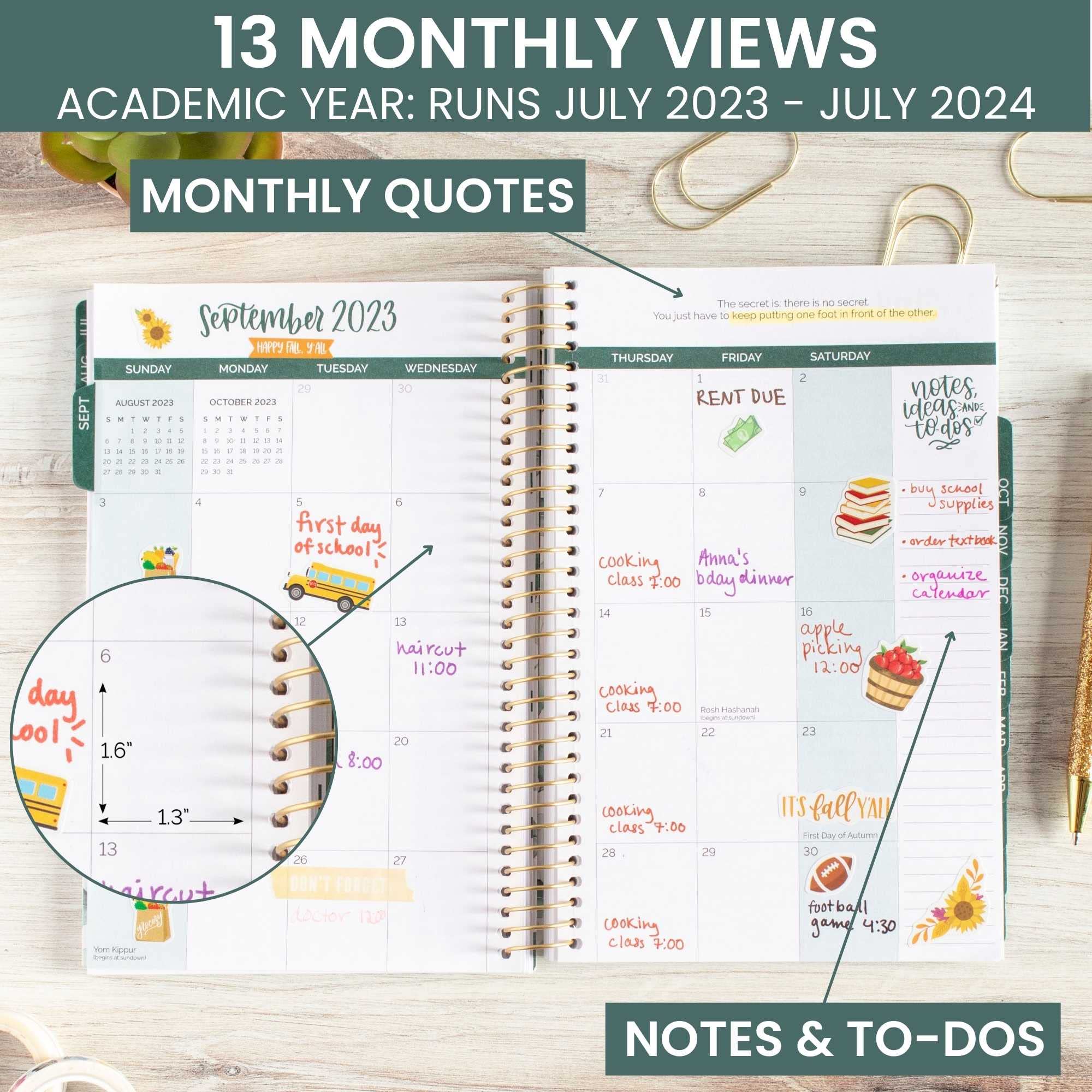 bloom daily planners 2023-2024 Academic Year Day Planner (July 2023 - July 2024) - 5.5” x 8.25” - Weekly/Monthly Agenda Organizer Book with Stickers & Bookmark - Ukrainian Floral