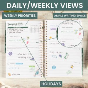 bloom daily planners 2023-2024 Academic Year Day Planner (July 2023 - July 2024) - 5.5” x 8.25” - Weekly/Monthly Agenda Organizer Book with Stickers & Bookmark - Ukrainian Floral