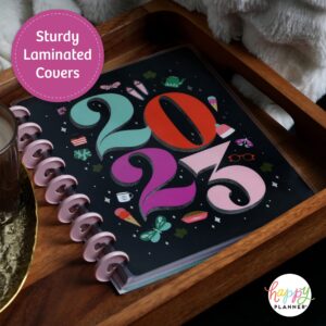 Happy Planner 2023 Daily Planner and Calendar, 12-Month Daily, Weekly, and Monthly Planner, Jan. 2023–Dec. 2023 Diary, Vertical Layout, Life Is a Party Theme, Classic Size, 17.78 x 23.50 cm