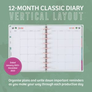 Happy Planner 2023 Daily Planner and Calendar, 12-Month Daily, Weekly, and Monthly Planner, Jan. 2023–Dec. 2023 Diary, Vertical Layout, Life Is a Party Theme, Classic Size, 17.78 x 23.50 cm