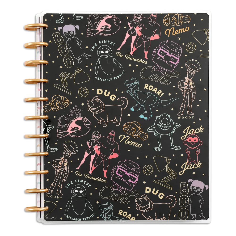 Happy Planner Disney Pixar 2023 Daily Planner for Jan. 2023–Dec. 2023, 12-Month Daily, Weekly, and Monthly Planner, Bright Year Vertical Layout, Big Size, 11 Inches by 8 1/2 Inches