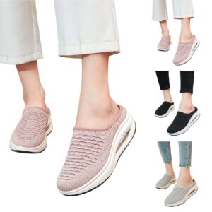 MLAGJSS Womens Sneakers Women’s Sneakers Fashion Lightweight Casual Walking Shoes Knit Mesh Slip On Sneakers