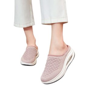 MLAGJSS Womens Sneakers Women’s Sneakers Fashion Lightweight Casual Walking Shoes Knit Mesh Slip On Sneakers