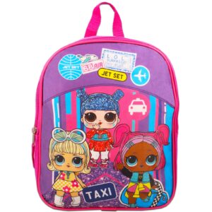 LOL Doll Mini Backpack - Bundle with 11” LOL Doll Preschool Backpack, Water Pouch, Stickers, More - LOL Doll Backpack for Girls