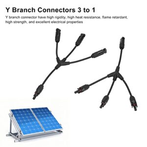 Hilitand Y Branch Connectors Adapters DC 30A 1000V 3 to 1 Male Female Branch Connectors for Parallel Solar Panel Cable